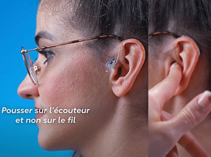 Comment mettre un appareil auditif RIC à embout ? - Laboratoires Unisson